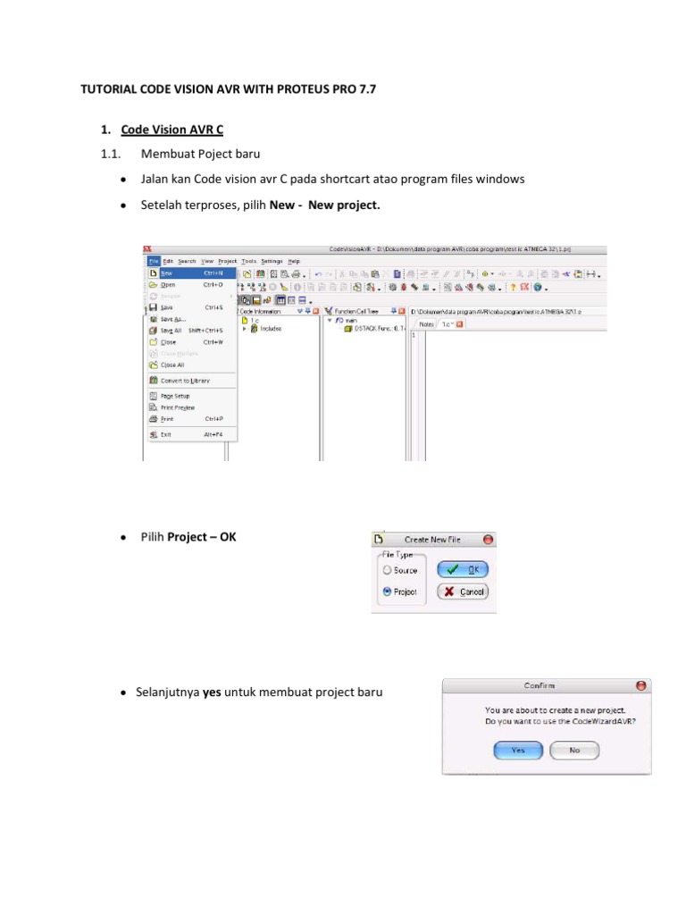 Tutorial Code Vision Avr With Proteus Pro 7 | PDF | Komputer ...