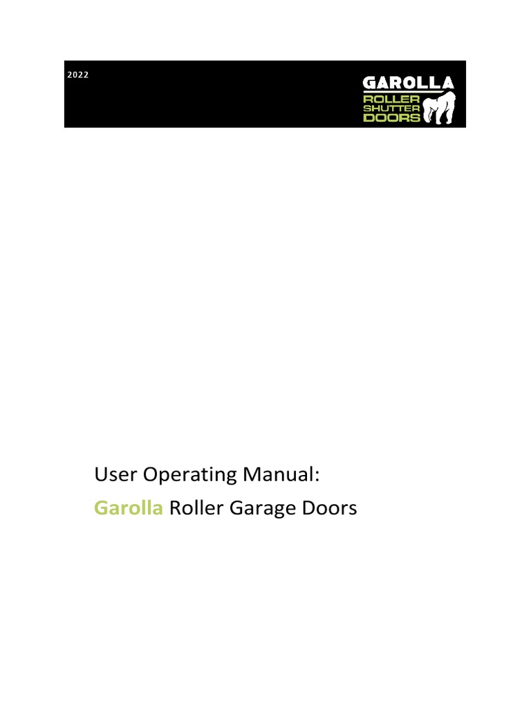 User Operating Manual - Updated - 2022 | PDF | Door | Remote Control