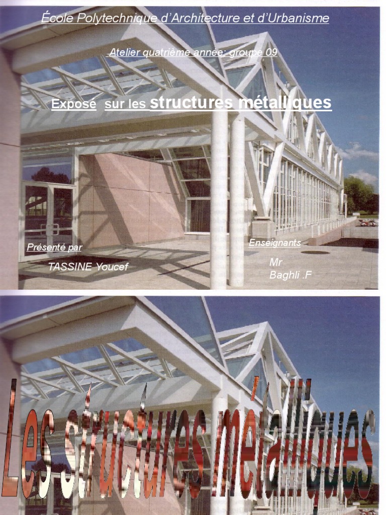 Exposé sur les structures métalliques | PDF | Treillis (assemblage ...