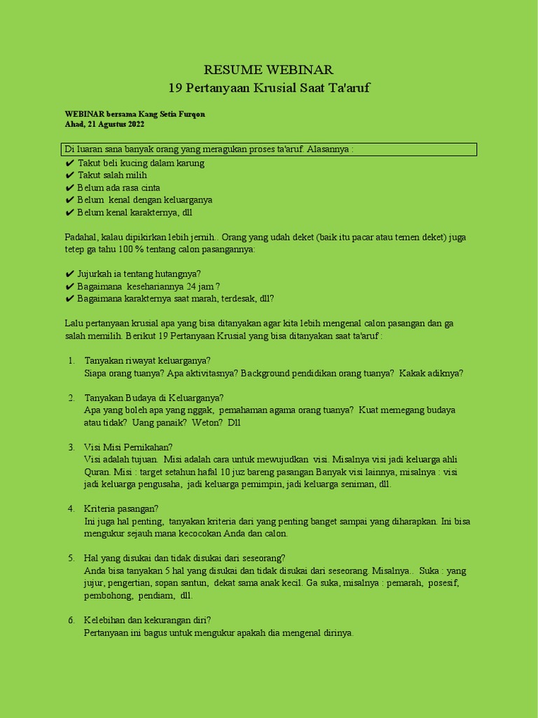 Resume Webinar | PDF