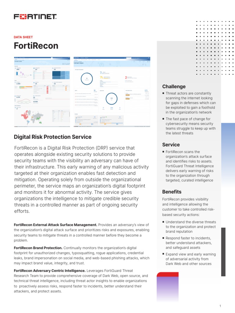 Fortinet Fortirecon Datasheet 2022 | PDF | Computer Security | Security