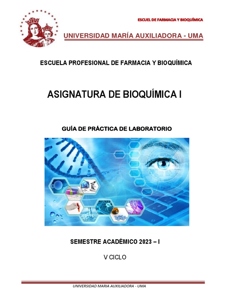 Prácticas De Laboratorio Bioquímica 2023 I Pdf Ph Laboratorios