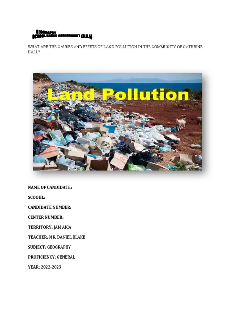 Causes & Effects of Land Pollution | PDF