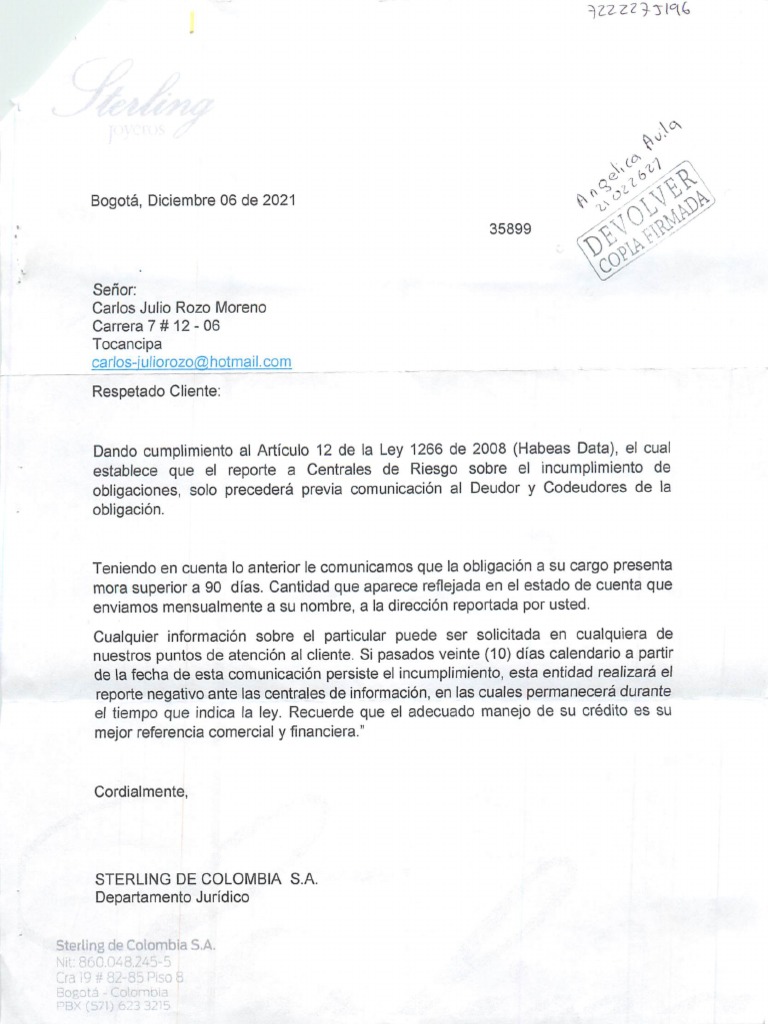 Carta Juridica | PDF