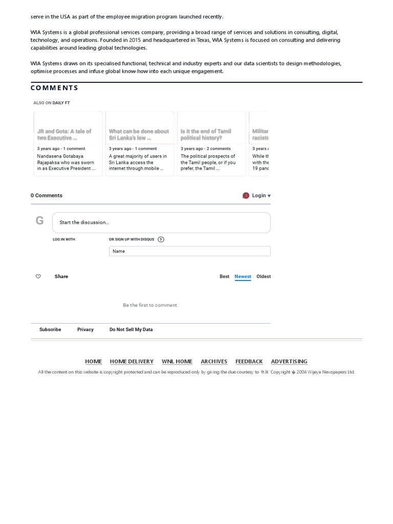 WIA Systems Assists Its USA Customers On Value Creation Through Modern ...