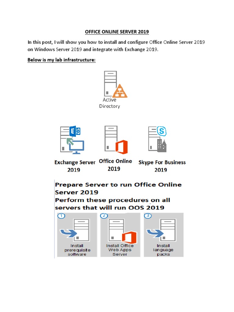 Install & Configure Office Online Server 2019 | PDF | Microsoft Office ...