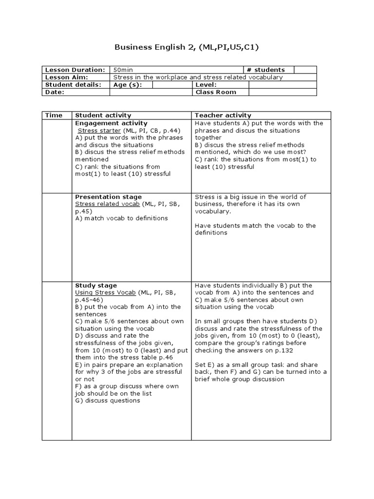 Business English 2, (ML, PI, U5, C1) | PDF | Vocabulary | Communication