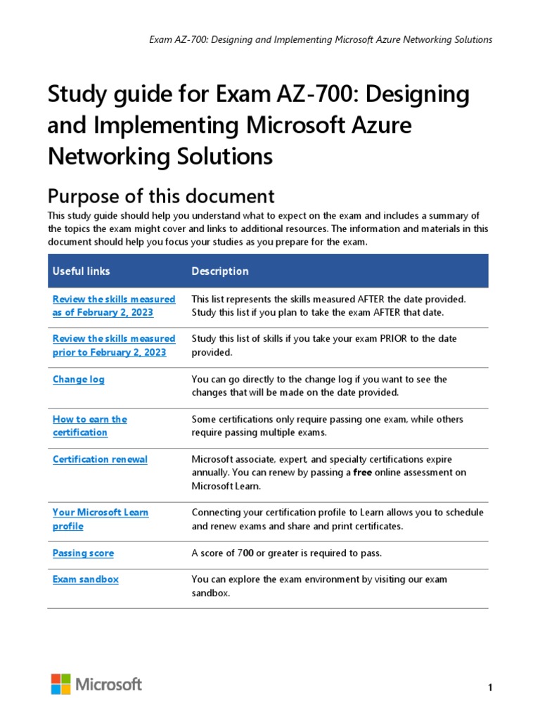 AZ-700 StudyGuide ENU FY23Q2 Vnext1 | PDF | Computer Network | Microsoft Azure