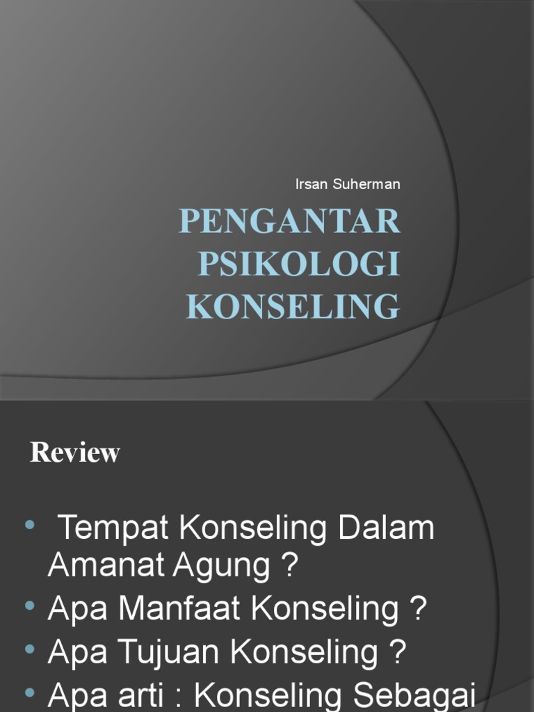 1.pengantar Psikologi Konseling | PDF
