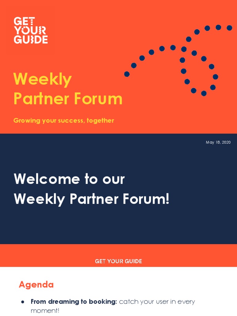 GetYourGuide Weekly Partner Forum CW 21 Shareout | PDF | Computing