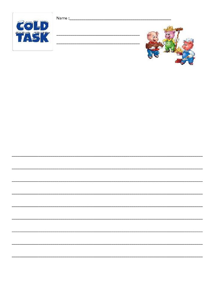 Three Little Pigs Writing Cold Task | PDF