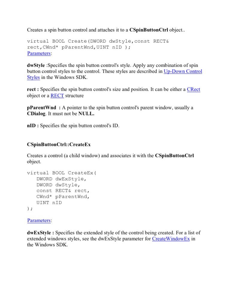 Spin Button | PDF | Button (Computing) | Integer (Computer Science)