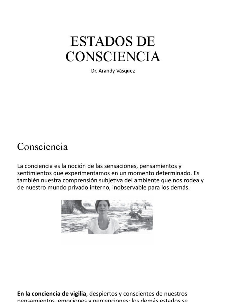 Estados de Consciencia | PDF | Dormir | Conciencia