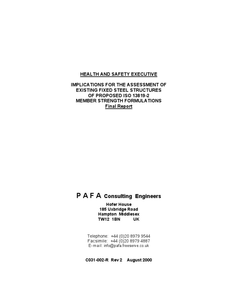 HSE Hoop Buckling | PDF | Buckling | Structural Analysis