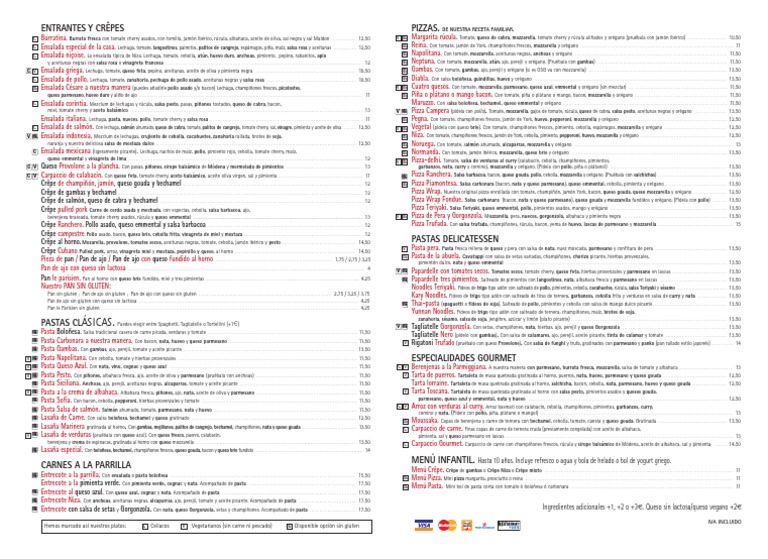 Menú NIZA | PDF | ensalada | Cocina europea