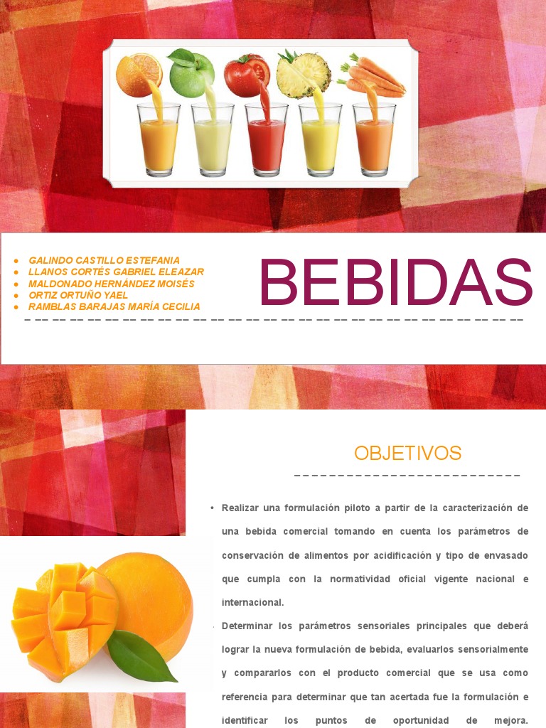 Presentacion Bebidas 2 | PDF | Bebida | Alimentos