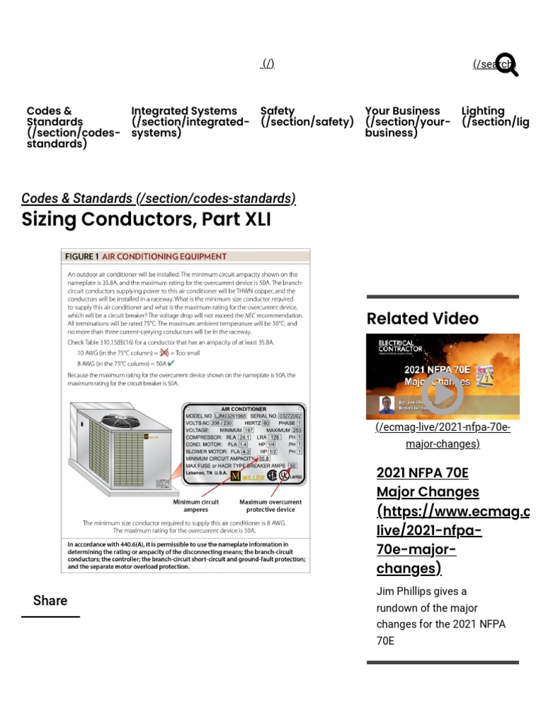 Sizing Conductors, Part XLI - Electrical Contractor Magazine | PDF ...