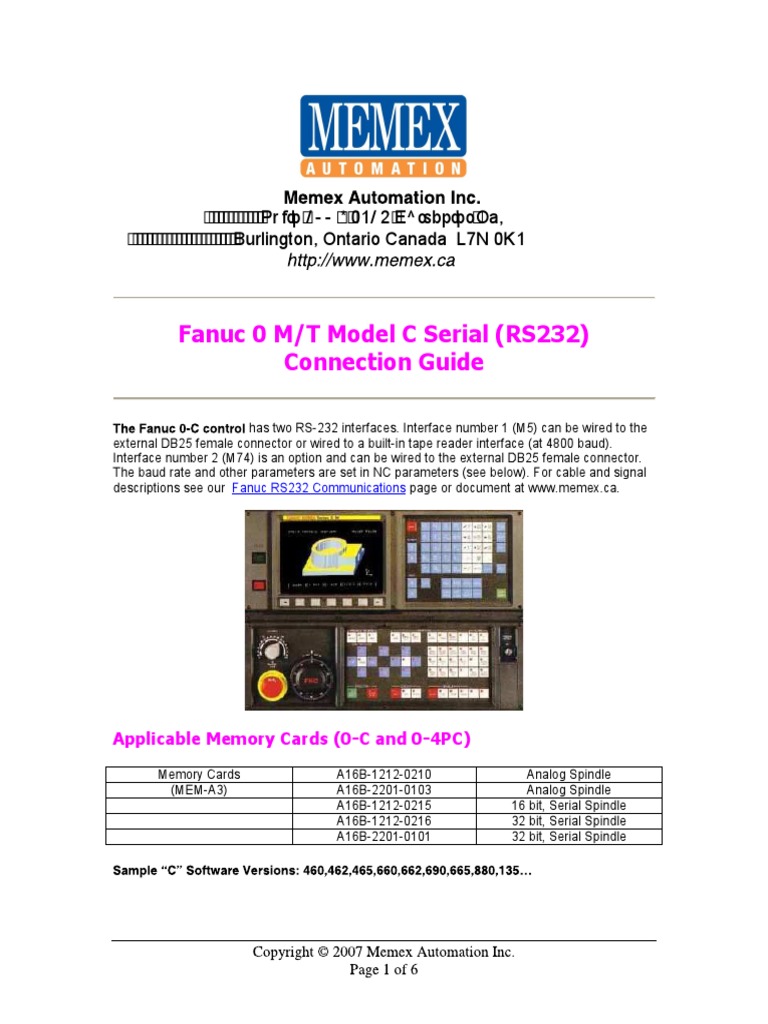 Memex Rs232fanuc0 | PDF