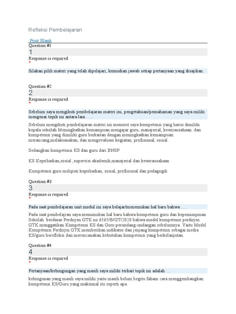 Refleksi Pembelajaran r5 | PDF