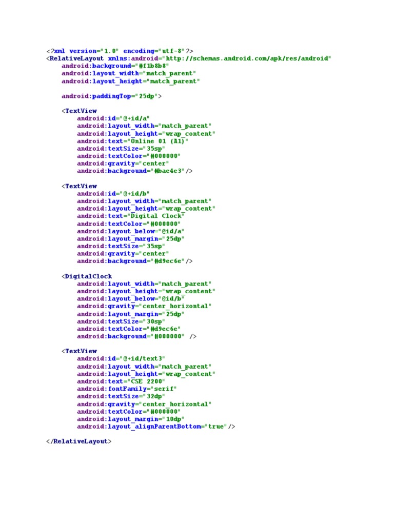 Relativelayout | PDF