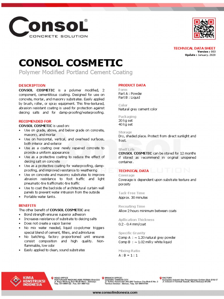 Consol Cosmetic | Download Free PDF | Concrete | Coating