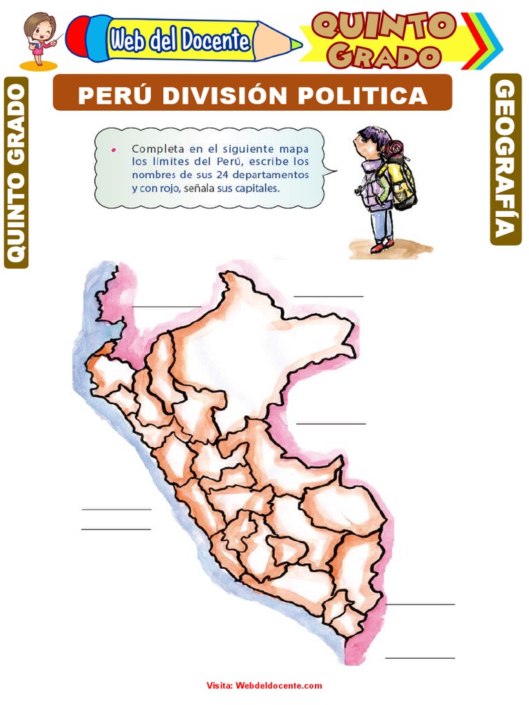 Division Politica Del Peru para Quinto Grado de Educacion Primaria | PDF