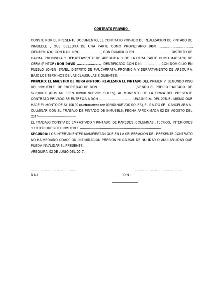 Modelo de Contrato | PDF | Artes culinarias | Alimentos