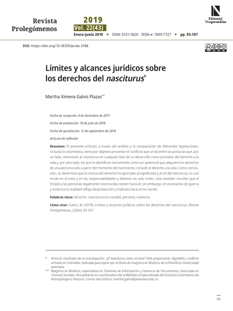 Límites y alcances a los derechos del nasciturus | PDF | Derechos ...
