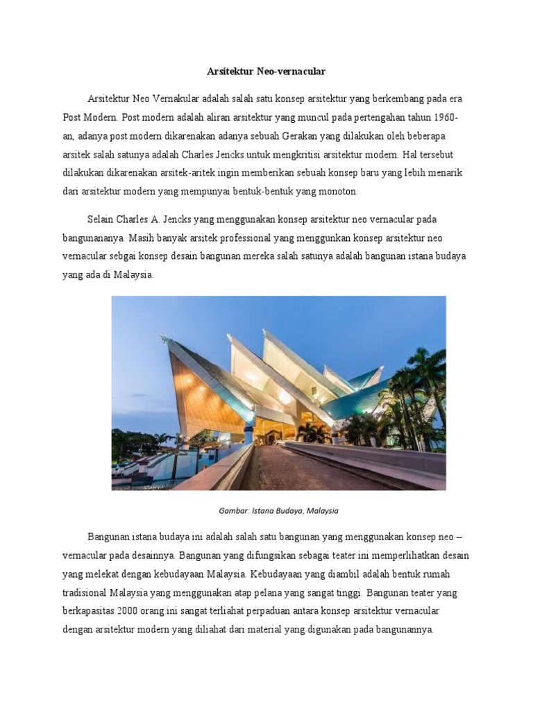 Arsitektur Neo Vernacular | PDF | Seni