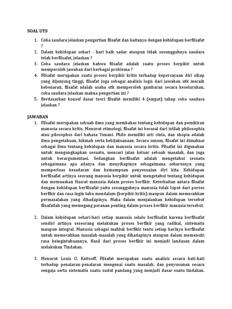 Soal Uts Fix | PDF