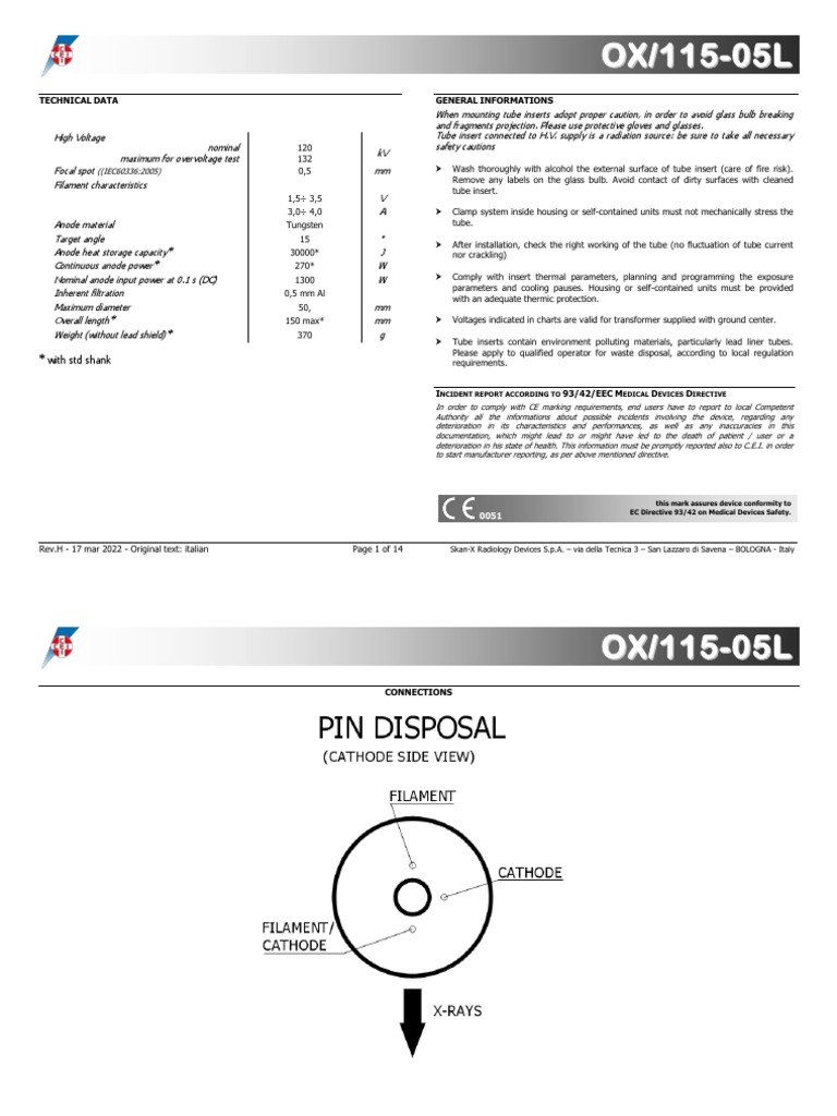 OX 115 05L Rev.h Eng | PDF | Vacuum Tube | Equipment
