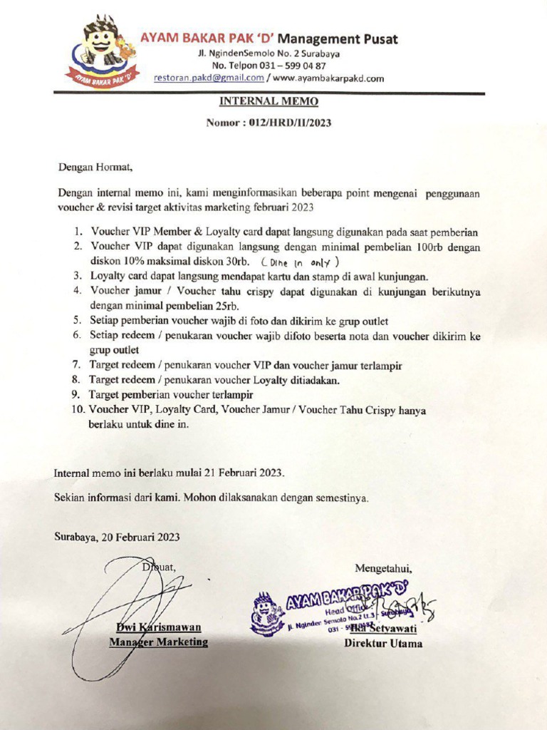 INTERNAL_MEMO_REVISI_TARGET_MARKETING_DAN_AKTIVITAS_MARKETING_20FEB2023 ...