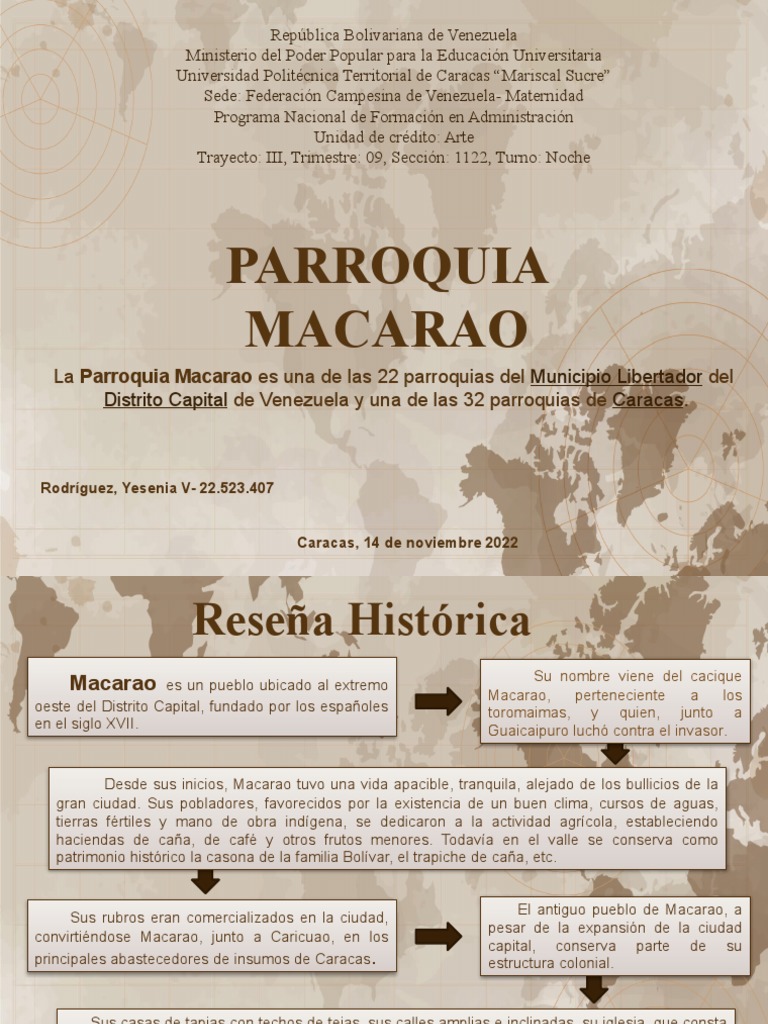 Parroquia Macarao - Yesenia Rodriguez Seccion 1122 | PDF | Venezuela
