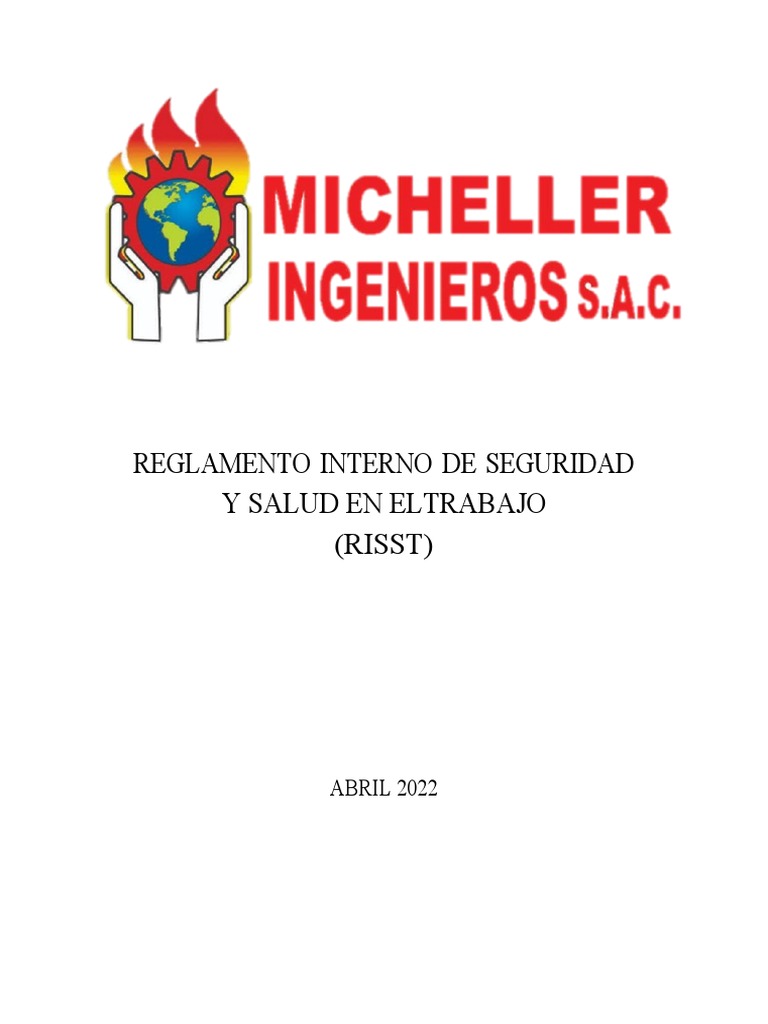Reglamento Interno de Seguridad y Salud en El Trabajo Risst Micheller ...