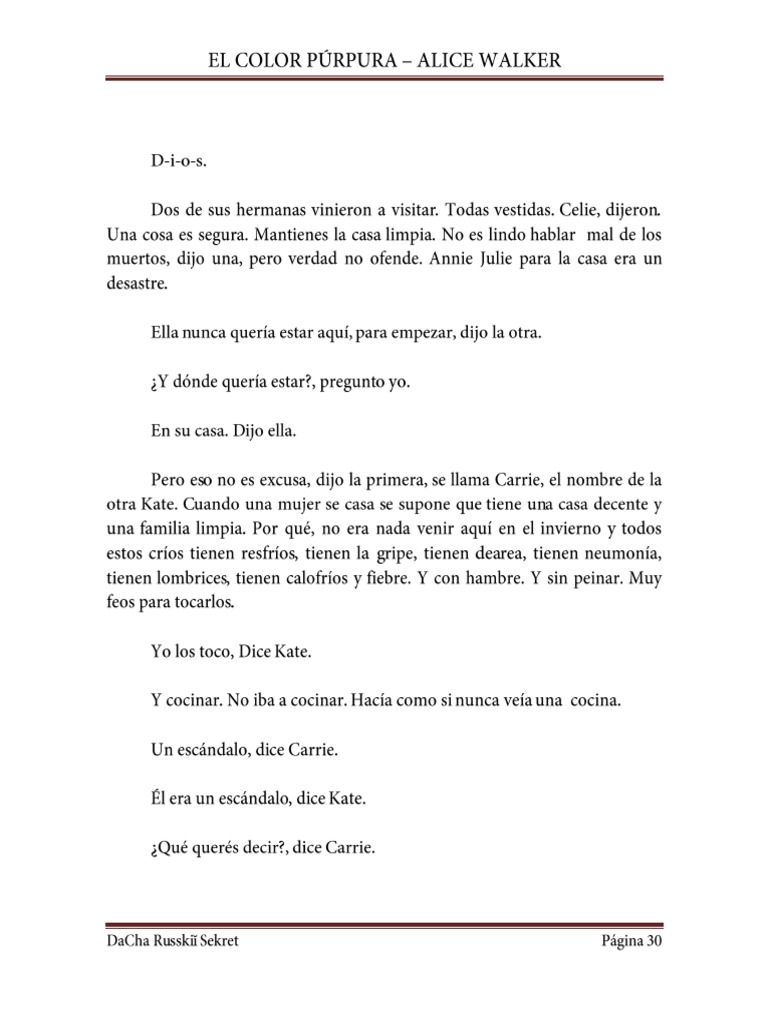 El Color Púrpura 30 A 44 | PDF