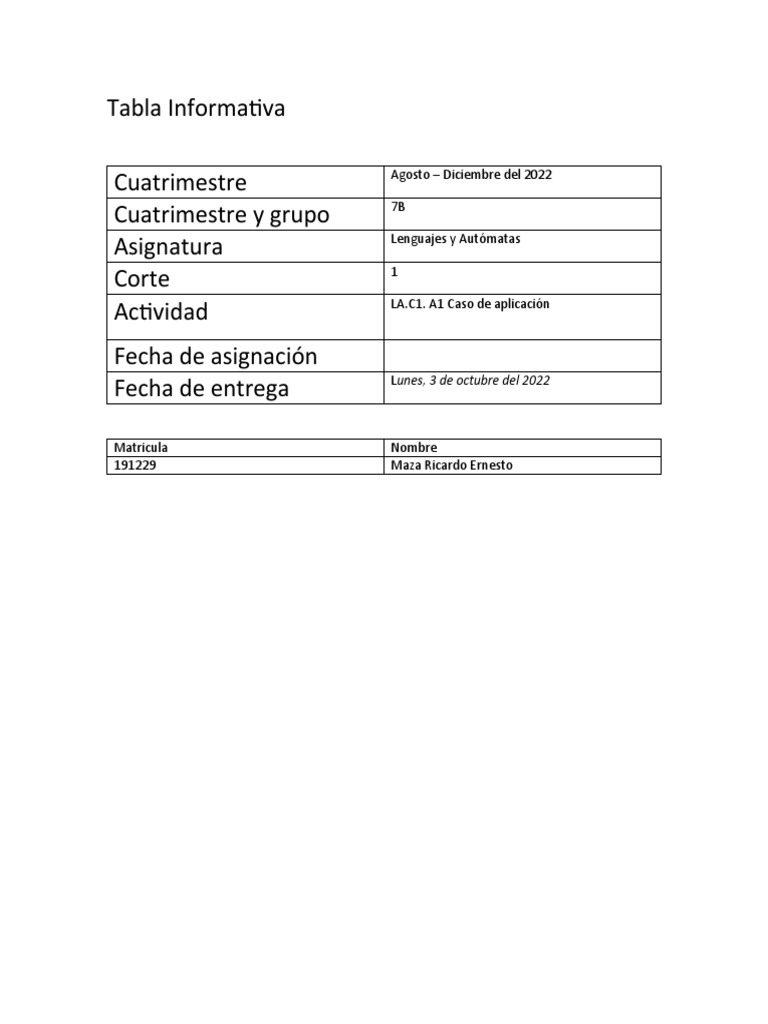 Tabla Informativa | PDF | Informática | Ingeniería de software