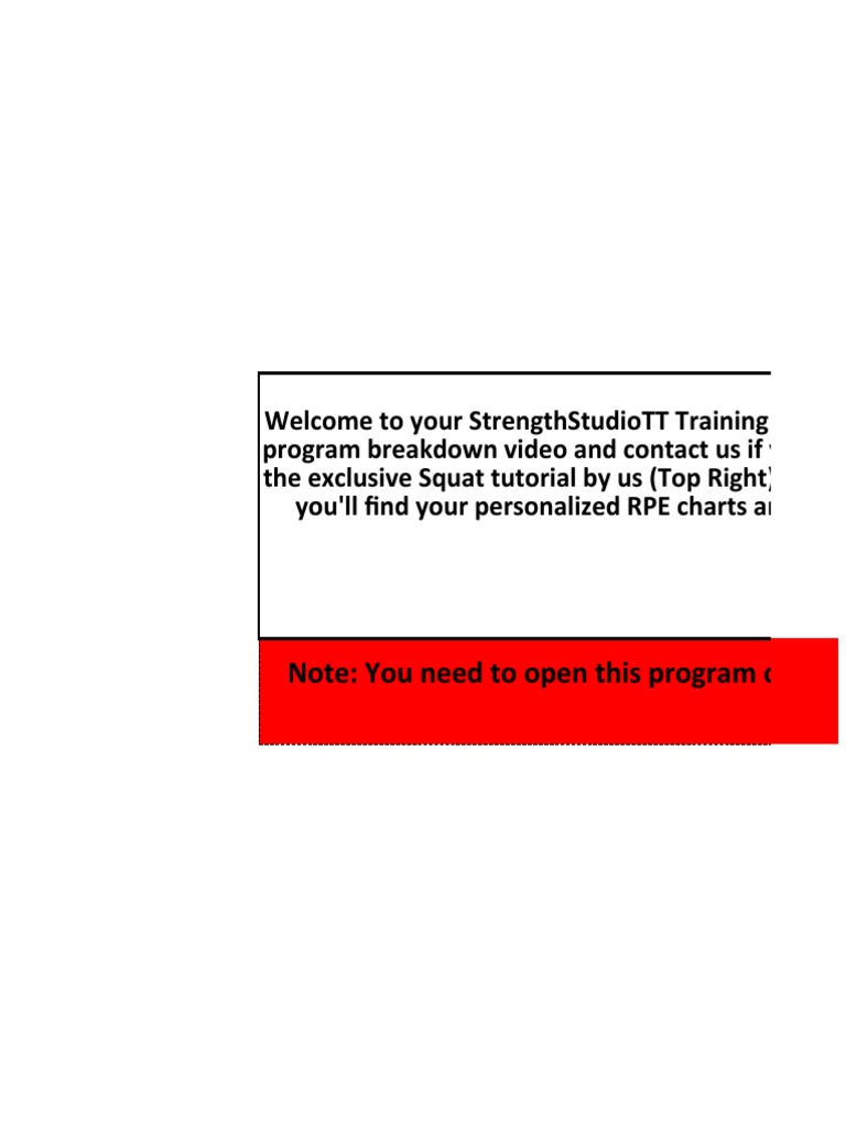 SSTT 10 Week Squat Specialization 16htoa | PDF | Strength Training ...