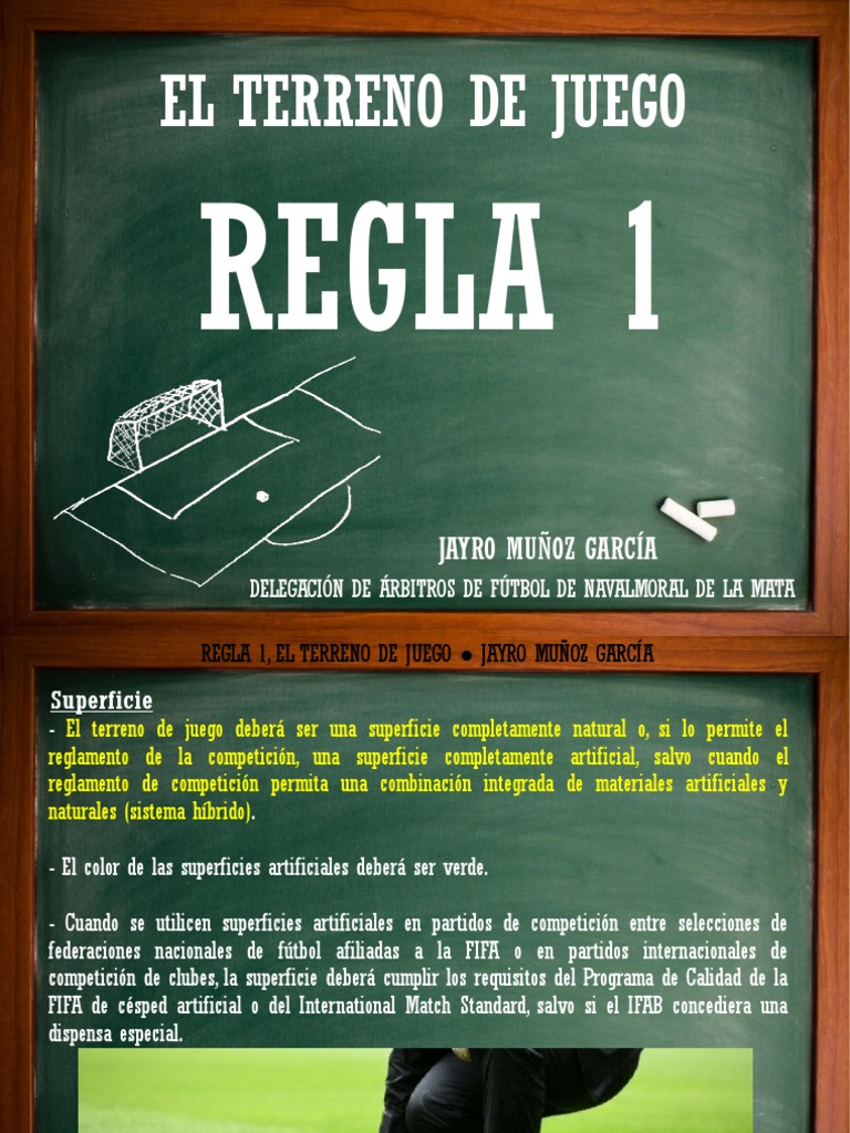 Regla 1 El Terreno Juego | PDF | Asociación de Futbol | Árbitro