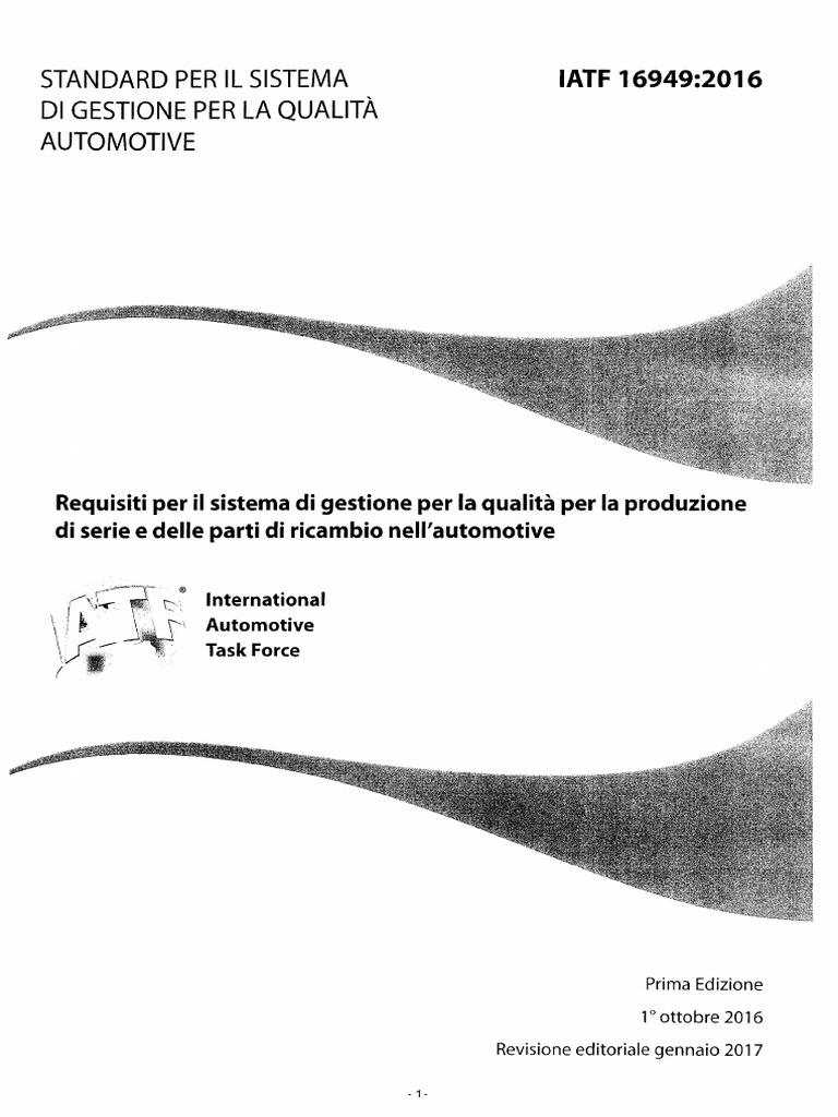 Iatf 16949 - 2016 | PDF
