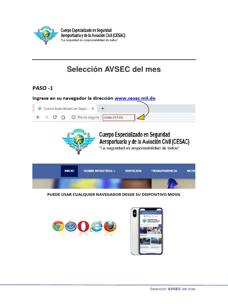Instructivo para Seleccion Avsec Del Mes Cesac | PDF | Informática | Software