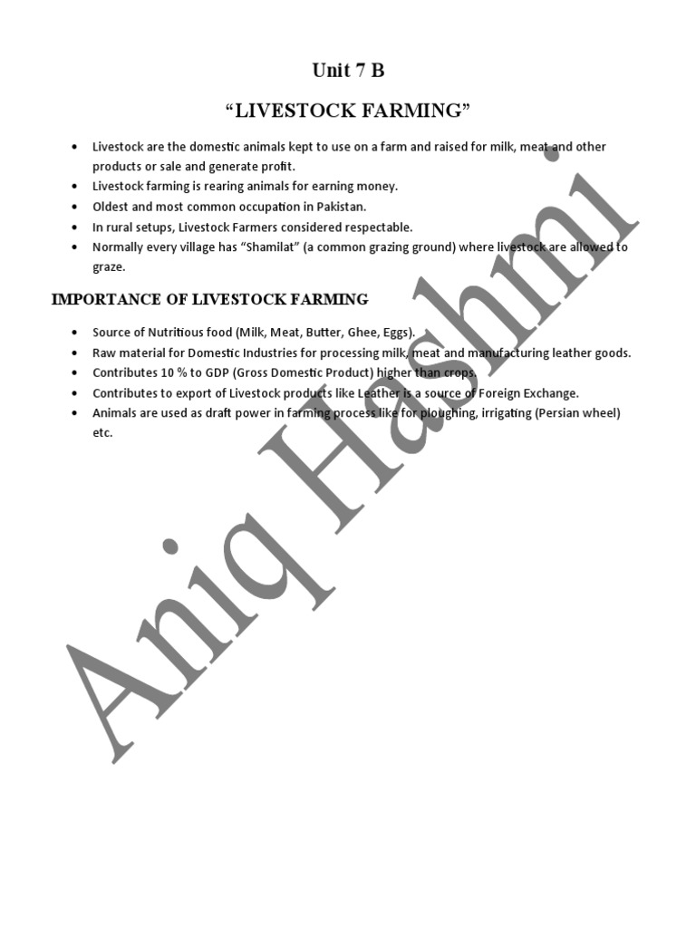 Types and Importance of Livestock Farming | PDF | Livestock | Agriculture