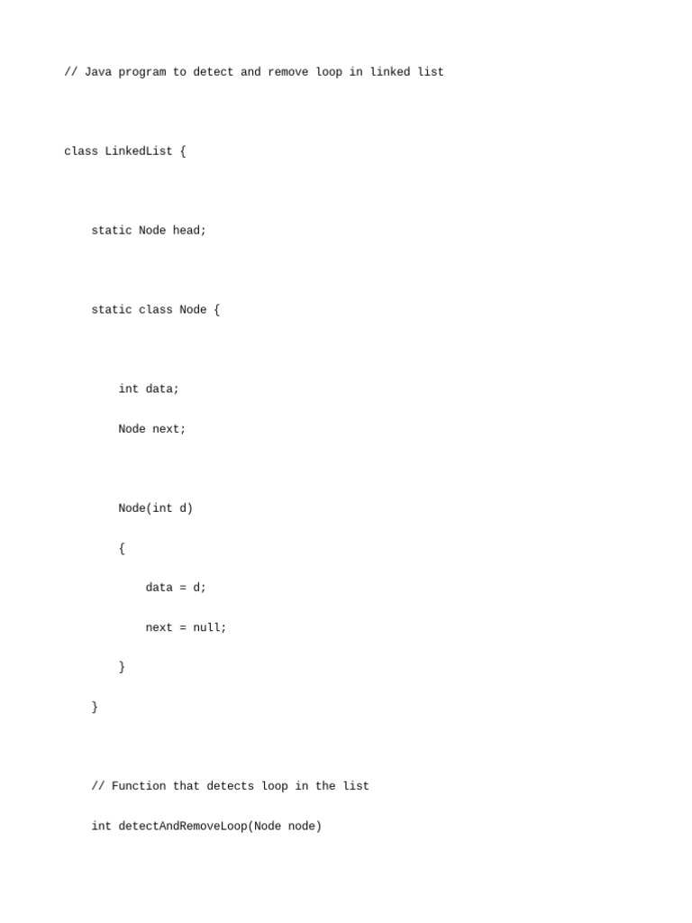 Linked List Program 3 | PDF