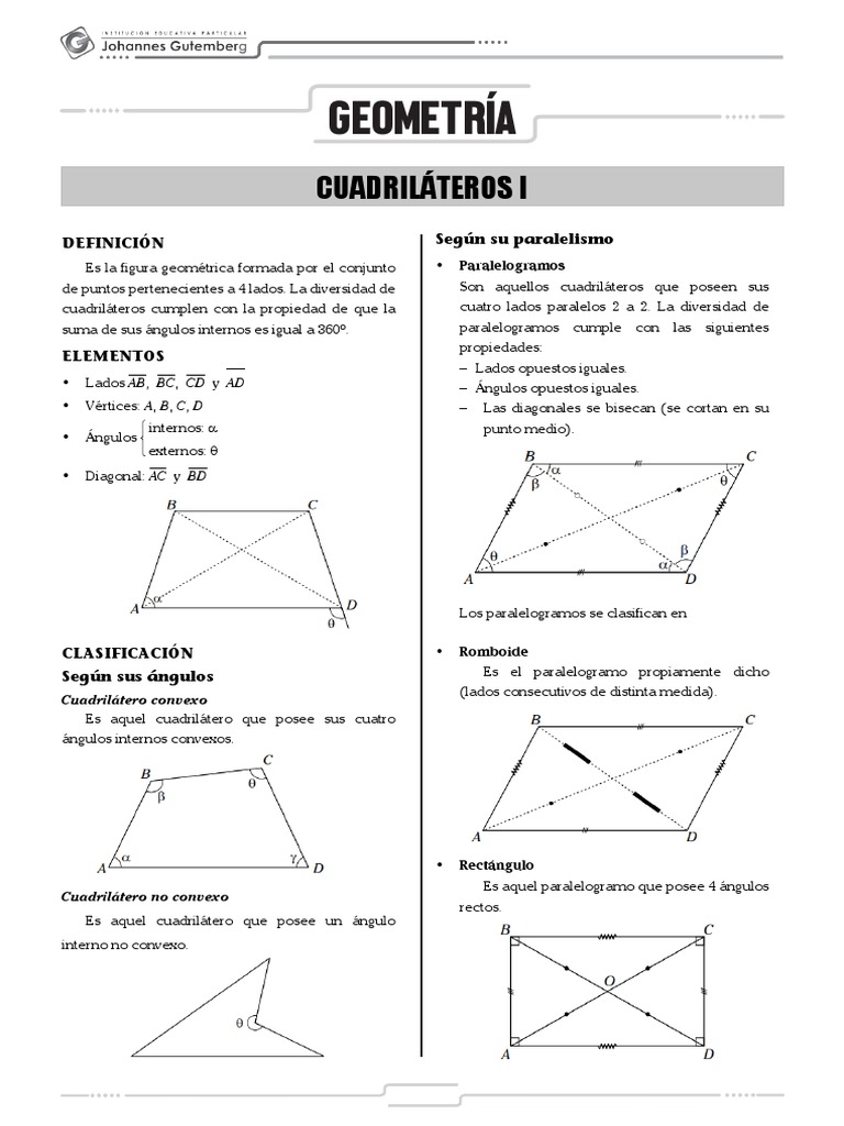 Geometría 3 IIB | PDF | Ángulo | Geometría Elemental