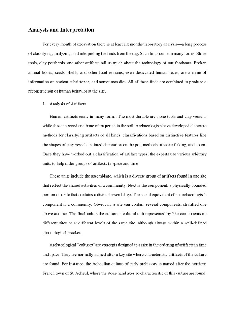 Analysis and Interpretation | PDF