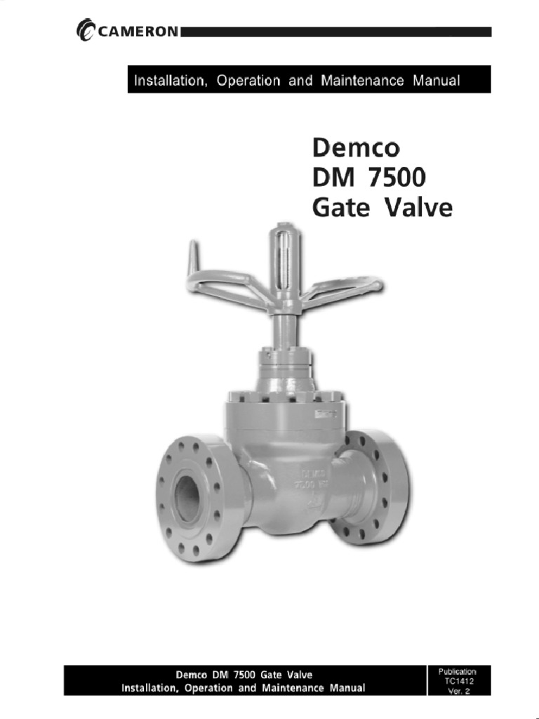 Demco DM 7500 Gate Valve | PDF