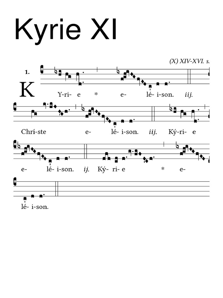 Kyrie XI | PDF
