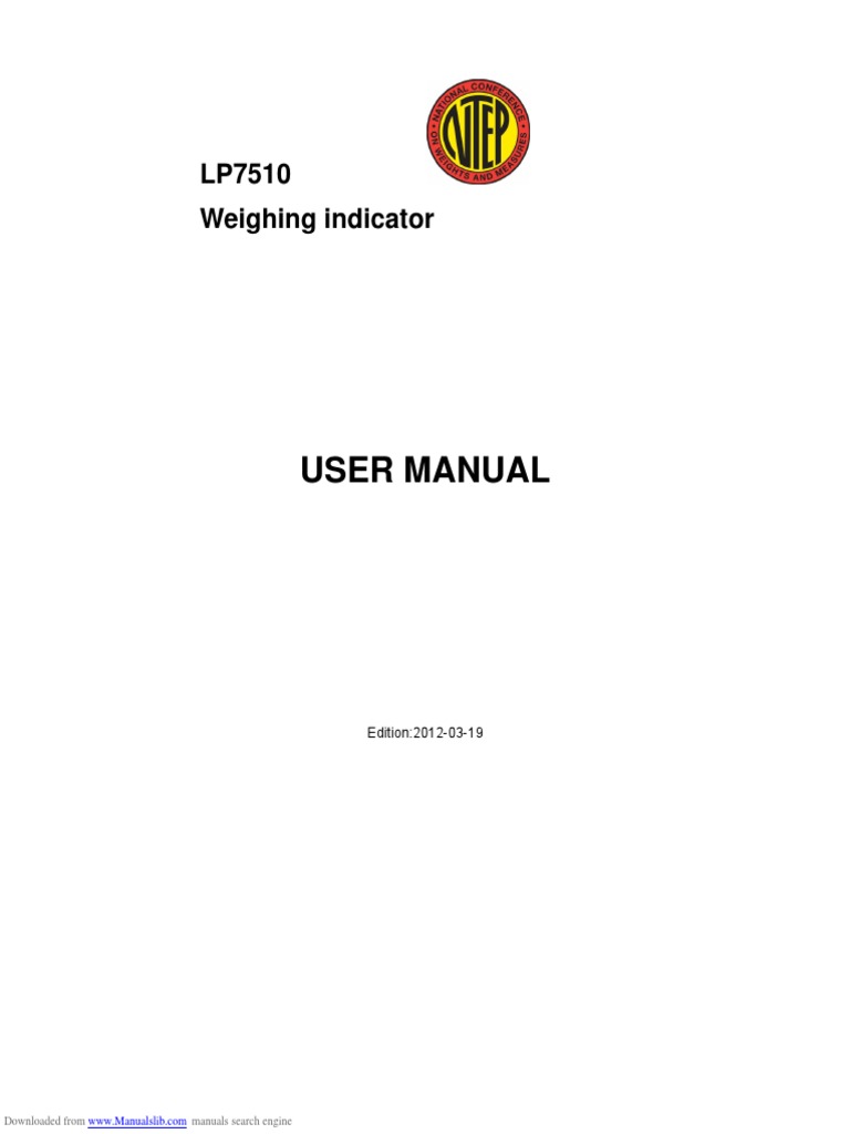 LP 7510 | Download Free PDF | Weight | Calibration