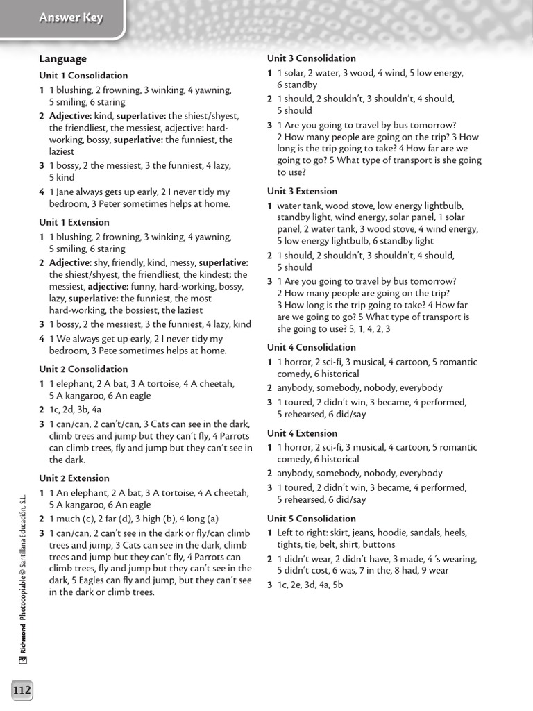Wonder 6 Language Answer Key | PDF | General Fiction