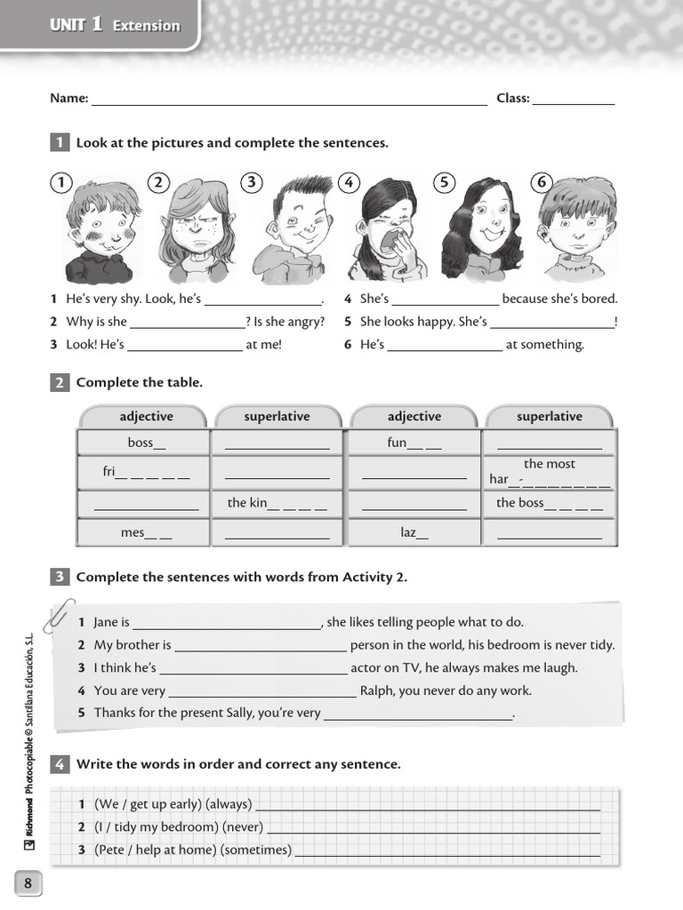 Wonder 6 Unit 1 Extension | PDF | Linguistics | Linguistic Morphology