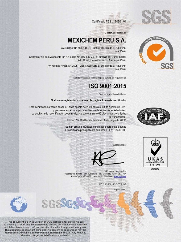 Certificado Iso 9001 | PDF